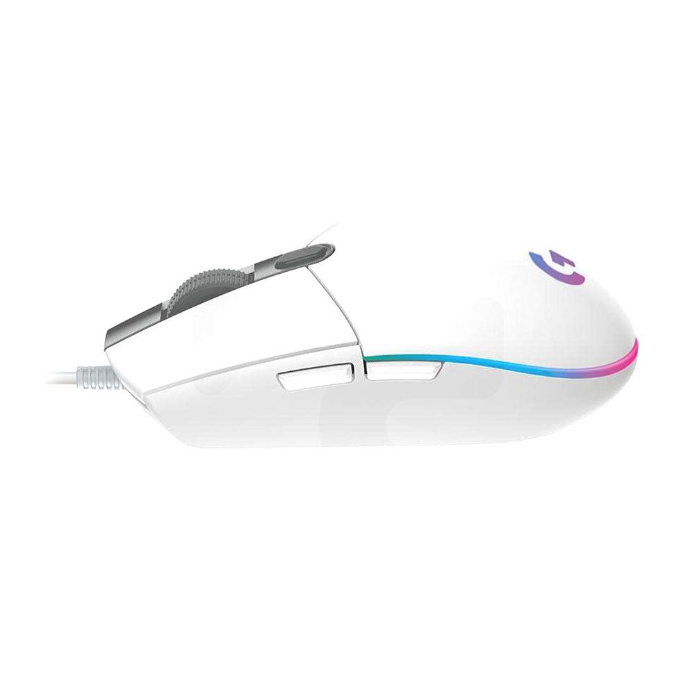Logitech Mouse Gamer G203 Rgb Lightsync Usb Blanco Pc Factory